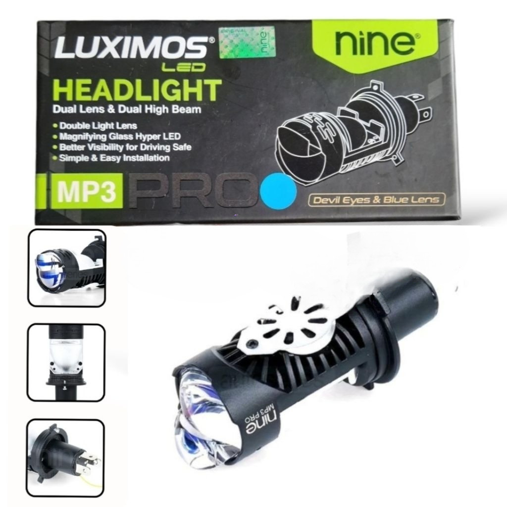 Jual Lampu H4 LUMINOS MP3 PRO 50 Watt mini Projie Vixion Byson CB150R ...