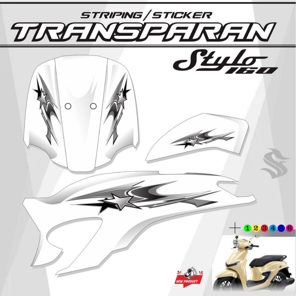 Jual STRIPING STYLO 160 / STICKER NEW TRANSPARAN STYLO SETRIPING ...