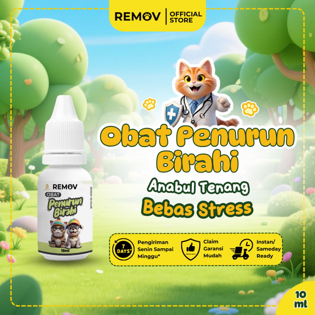 Jual Remov Obat Penurun Birahi Untuk Kucing & Anjing Jantan Betina ...