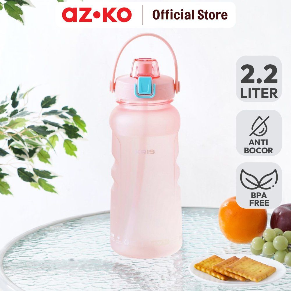 Jual AZKO Kris Botol Minum Plastik Matte 2.2 ltr - Pink Botol Minum 2 ...