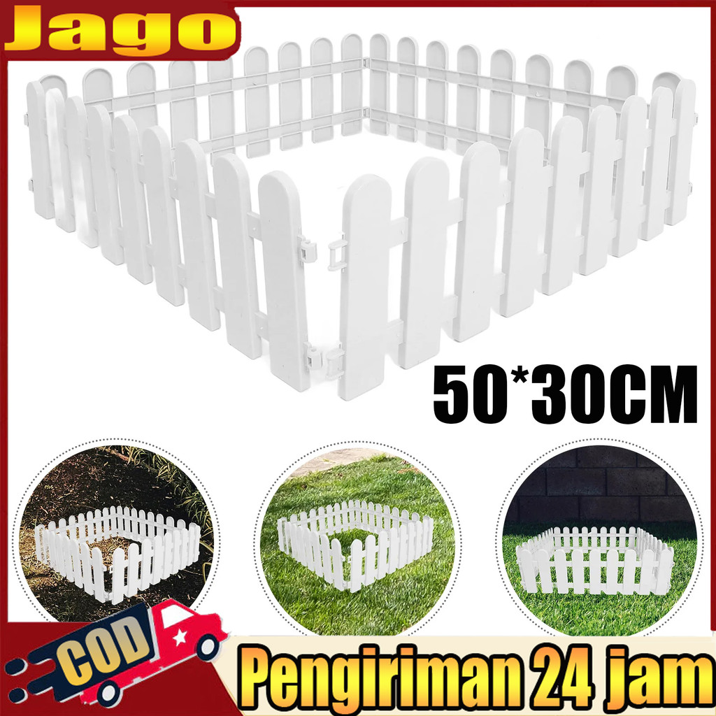 Jual Pagar kebun / Pagar plastik / Pagar Plastik PVC Putih Pagar Jalan ...