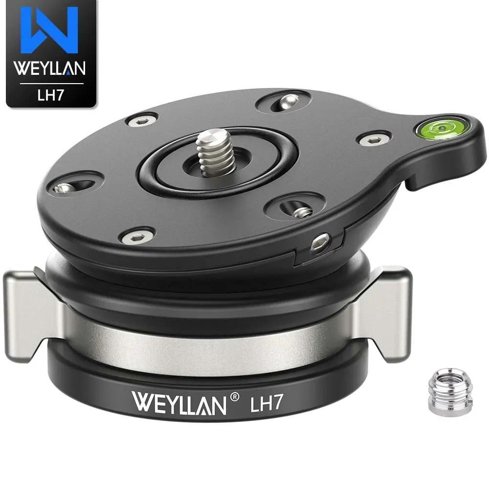 Jual WEYLLAN LH7 Tripod Leveling Base Tripod Head Camera Leveler Tripod ...