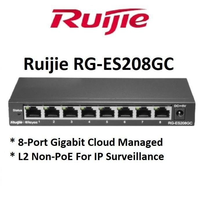 Jual Ruijie Reyee RG-ES208GC 8 Port Gigabit Cloud Managed Switch ...