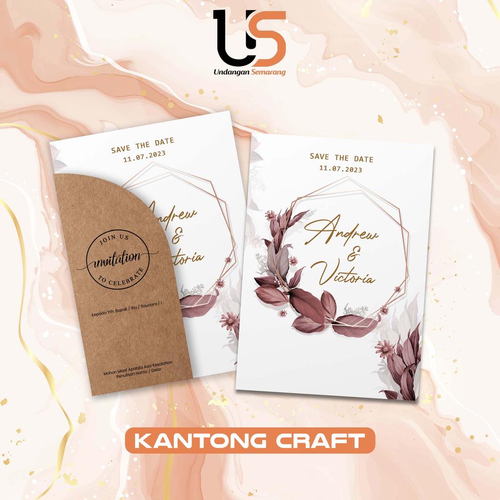 Jual Undangan Semarang Undangan Pernikahan Elegan Aesthetic Kantong ...