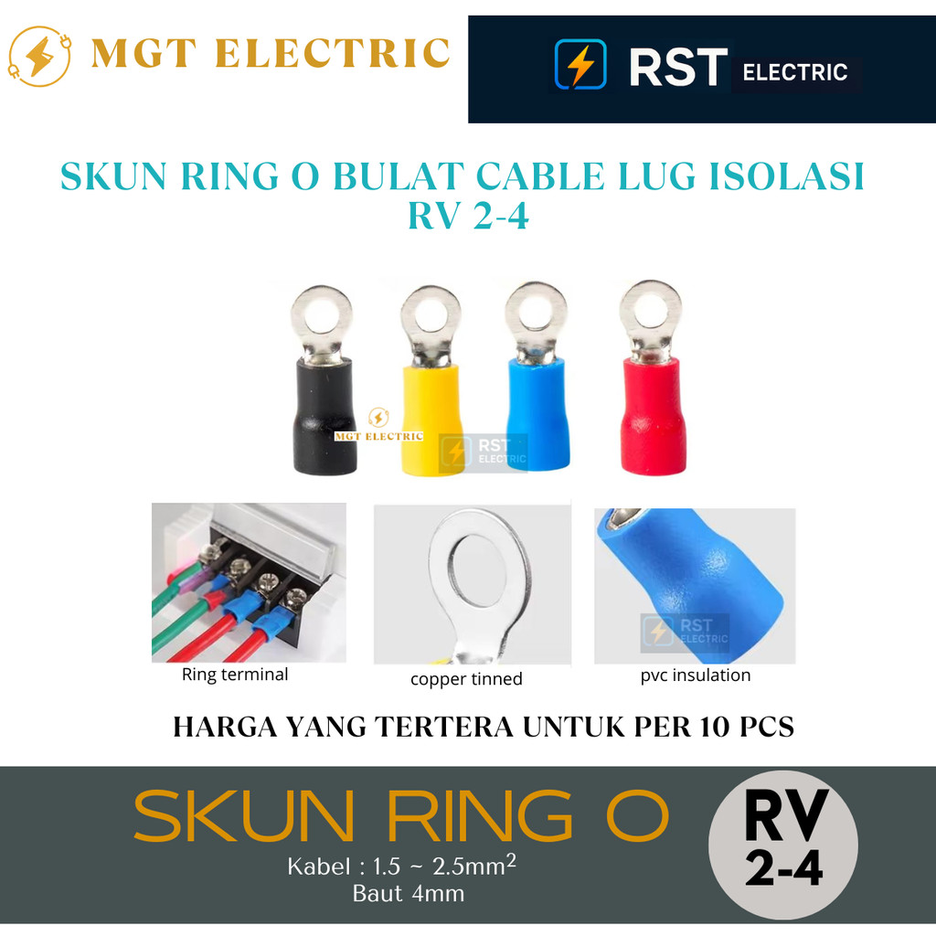 Jual Skun Ring RV 2-4 / Sekun O Bulat RV2-4 / Skun Insulasi RV2-4 ...
