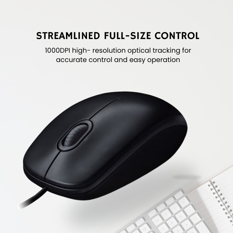 Jual Mouse Wired USB MS111 Optical Mouse Resolusi 1000 DPI MS111 Mouse ...