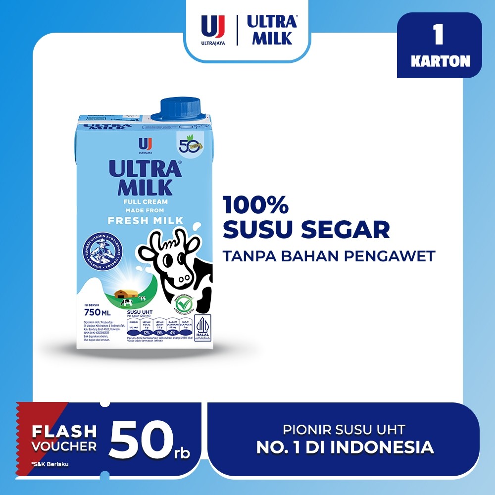Jual Ultra Milk Full Cream 750 ml | Shopee Indonesia