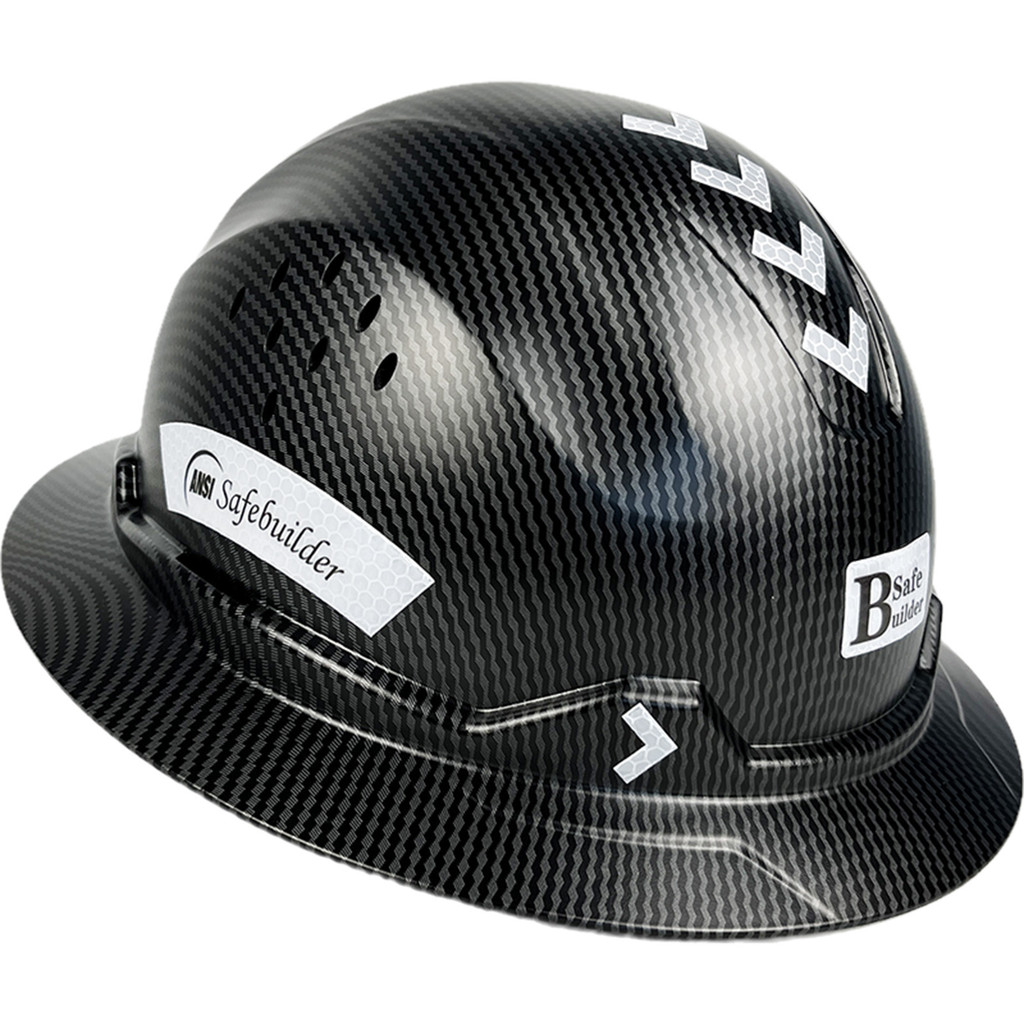 Jual New Full Birm Hard Hat For Engineer Carbon Design Safety Helmet ...