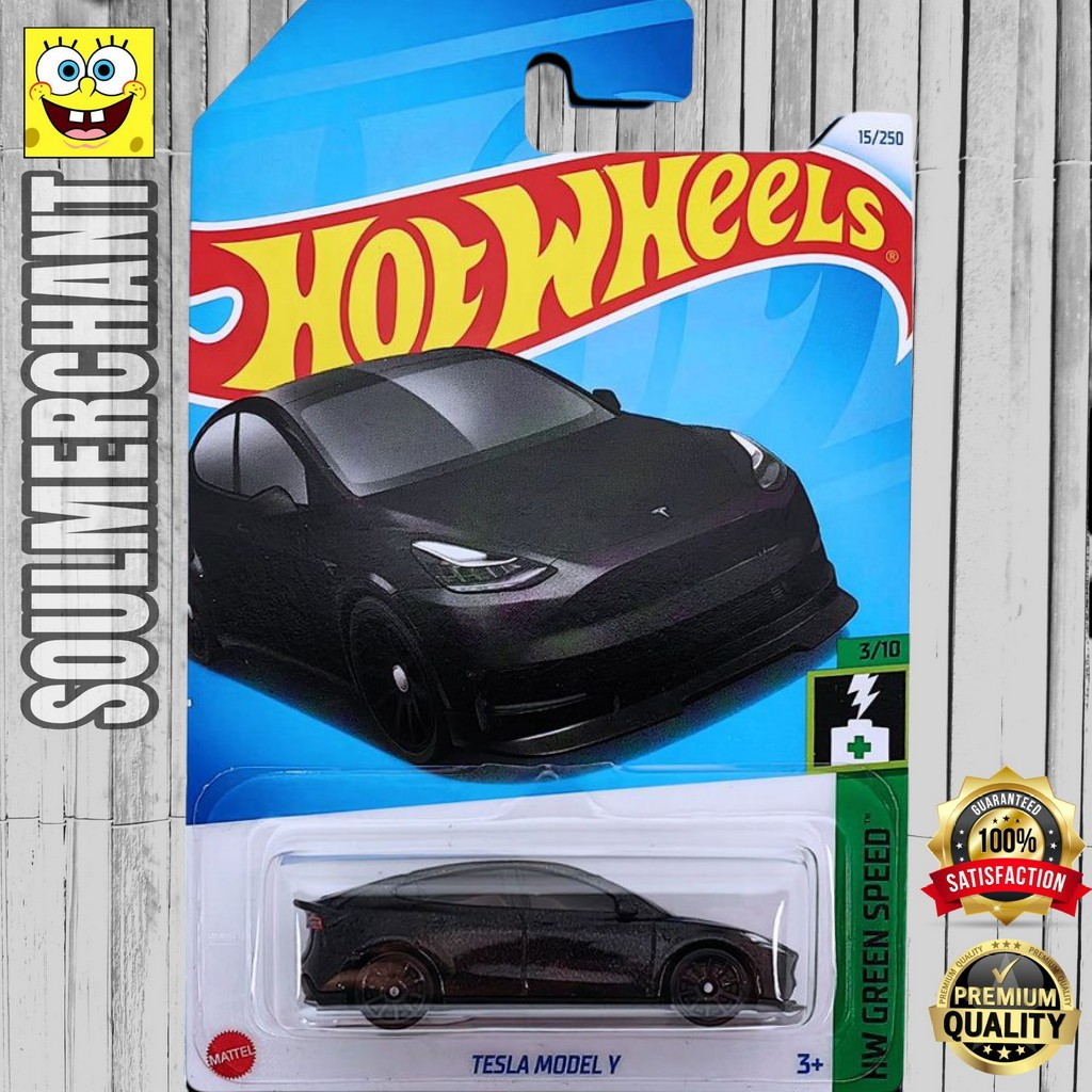 Jual Hot Wheels Tesla Model Y Hitam Diecast Mobil Sedan Listrik ...