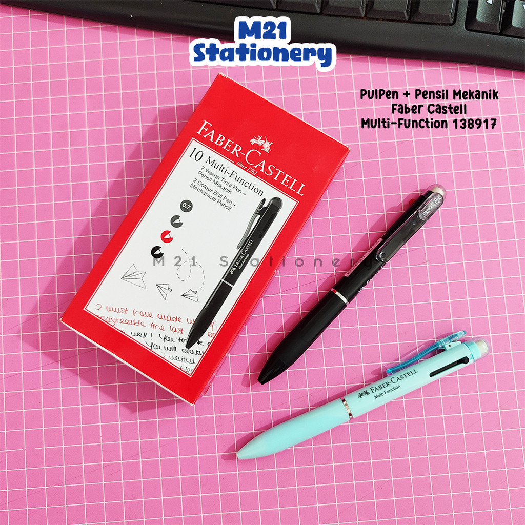 Jual (1 PCS) PULPEN + PENSIL MEKANIK FABER CASTELL MULTI FUNCTION ...