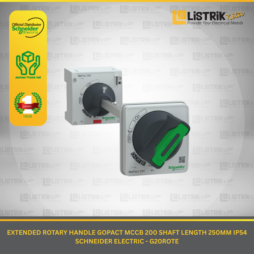 Jual EXTENDED ROTARY HANDLE GOPACT MCCB SCHNEIDER ELECTRIC 200 SHAFT ...