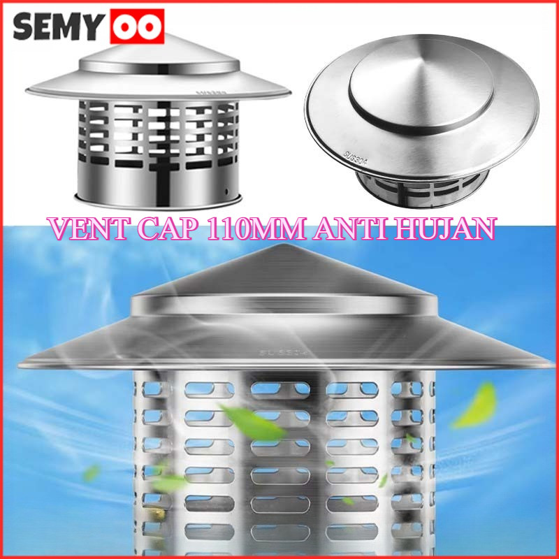 Jual SEMYOO VENT CAP 110MM ANTI HUJAN - Penutup Lubang Ventilasi ...