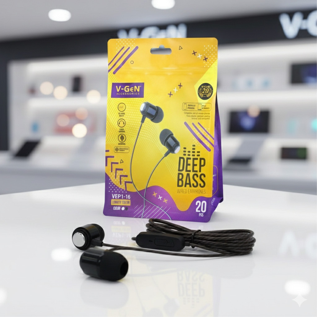 Jual Earphone V-GeN VGeN VEP1-16 Wired Handsfree Headset HiFi Sound ...