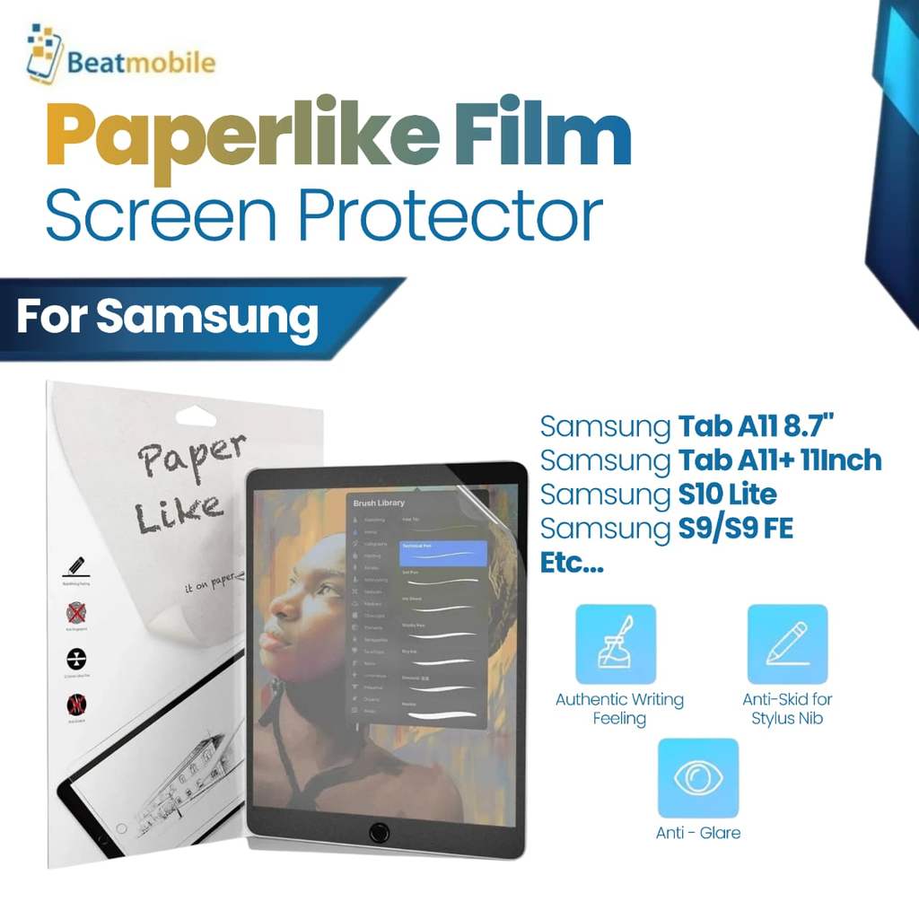 Jual Paperlike Film Samsung Tab A11 8.7" 2025 A11+ 11" S9/S9fe/S10Fe ...