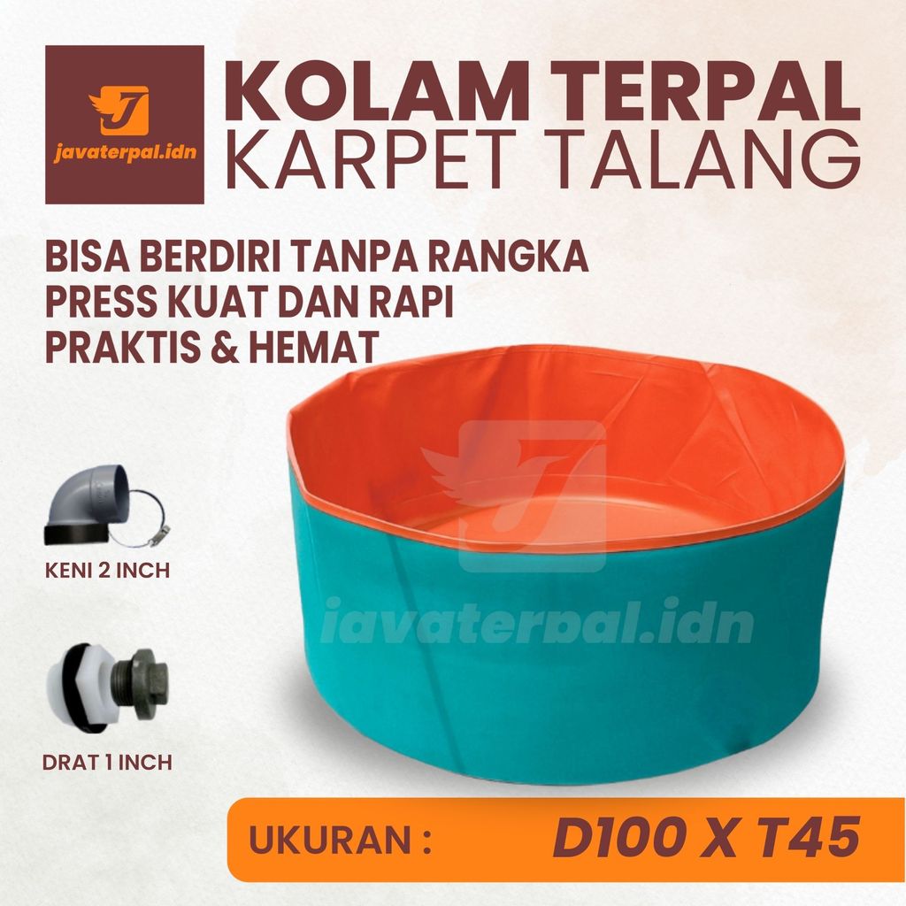 Jual Kolam Terpal Bulat Rangka Karpet Talang A20 Korea D100 T45 Untuk ...
