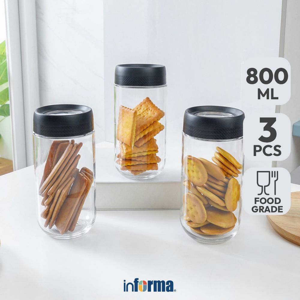 Jual Informa Elemental Kitchen 800 ml Set 3 pcs Serena Stoples Kaca ...