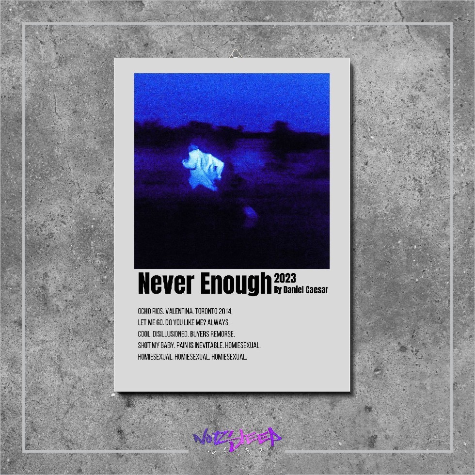 Jual Poster Cover Album Musik Never Enough Daniel Caesar notsleep ...