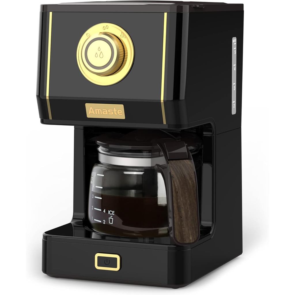 Jual Amaste Drip Coffee Machine with Glass Pot, Retro Style Maker with ...