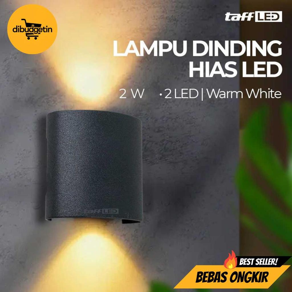 Jual TaffLED Lampu Dinding Hias LED Plastic Body 2W 2 LED Warm White ...