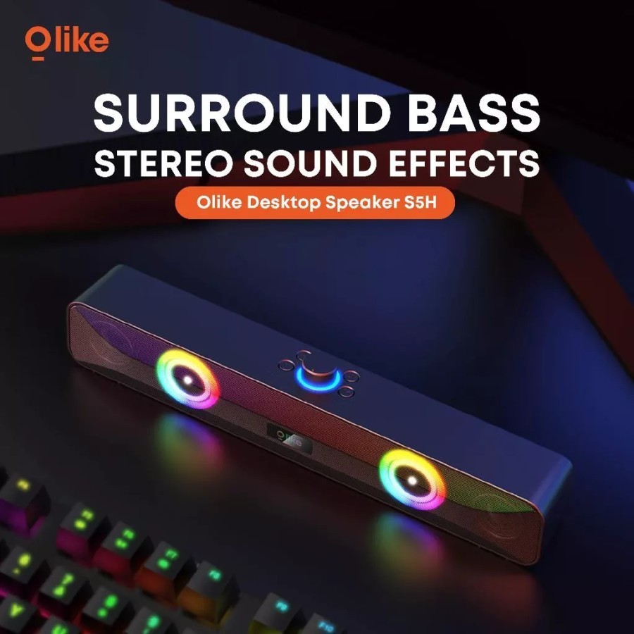 Jual Nafiri - Olike S5H Soundbar Wireless Bluetooth Speaker RGB Light ...