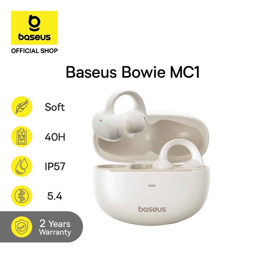 Jual Baseus Bowie MC1 Open Ear TWS Ear Clip Sport Work Headset Anting ...