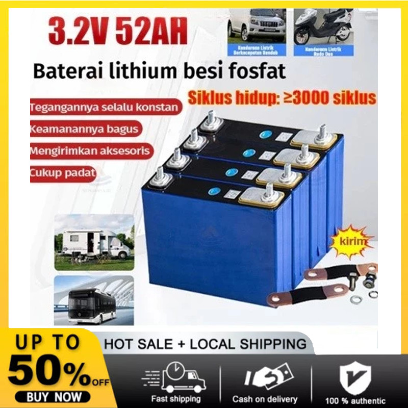 Jual UPS BMS 52Ah CATL/BYD Baru Lifepo4 Baterai 3.2V 52Ah lifepo4 ...
