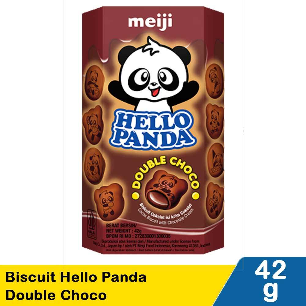 Jual MEIJI BISCUIT HELLO PANDA DOUBLE CHOCO 42g | Shopee Indonesia