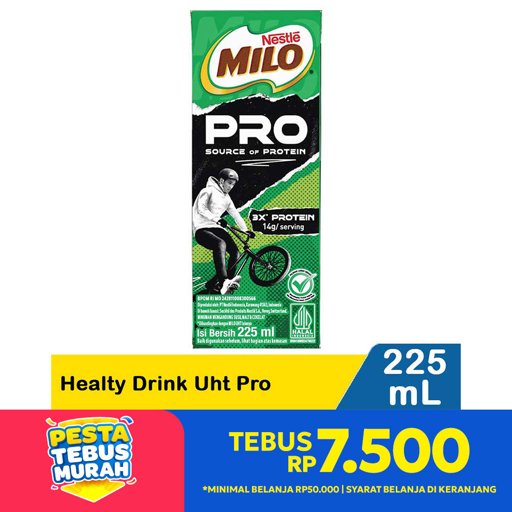 Jual MILO HEALTY DRINK UHT PRO 225mL | Shopee Indonesia