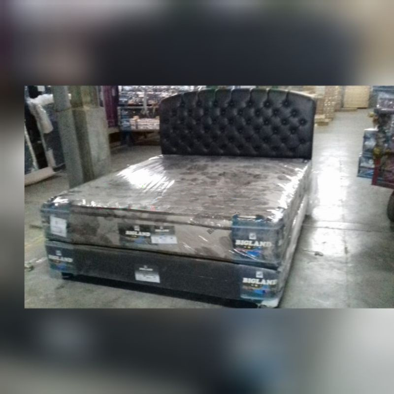Jual Toko Mebel Murah Online Sby - ( FULL SET ) Spring Bed Bigland Deluxe spt ( dipan kasur n ...