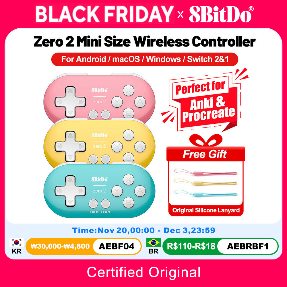 Jual 8BitDo Zero 2 Mini Size Gamepads PC Anki Procreate macOS Keyboard ...