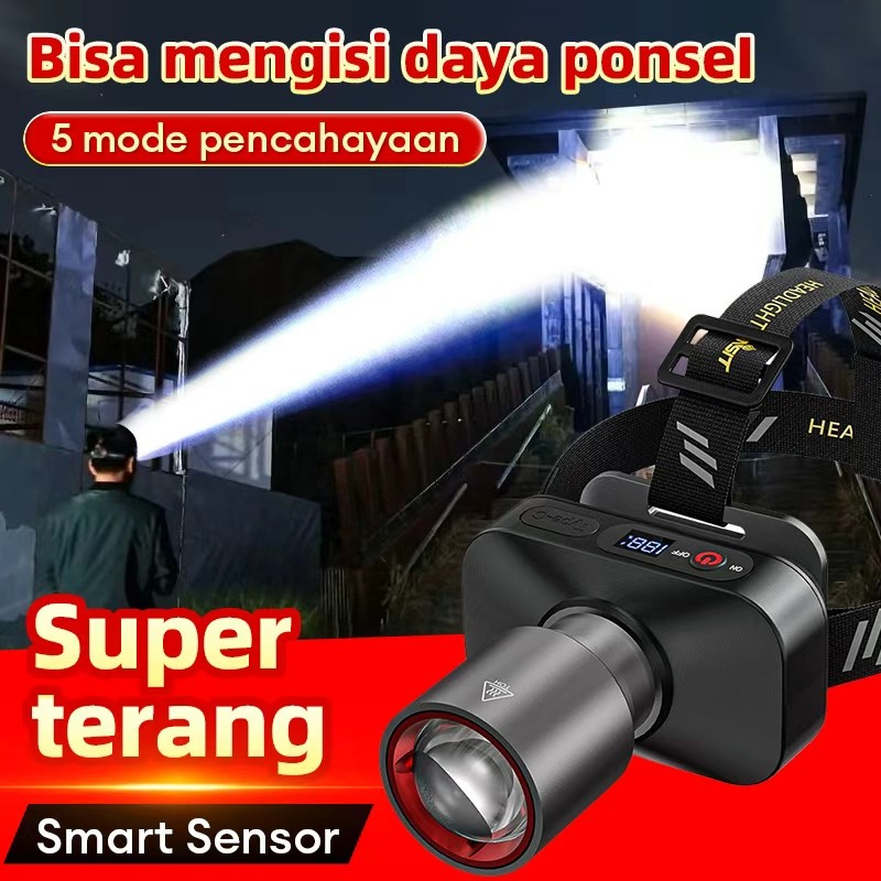 Jual Senter Kepala Cahaya Maksimal Plus RechargePro 1000Lumen Headlamp ...