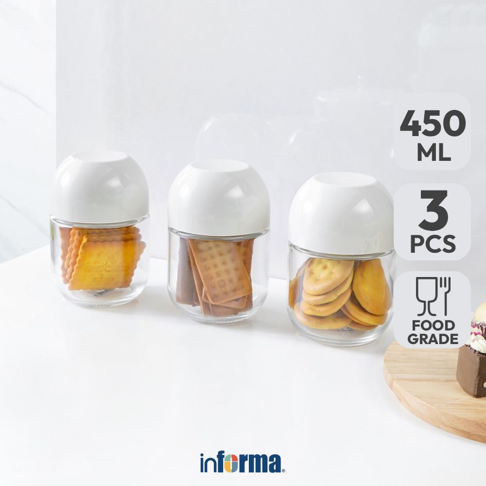 Jual Informa Elemental Kitchen 450 ml Set 3 pcs Shona Stoples Kaca ...