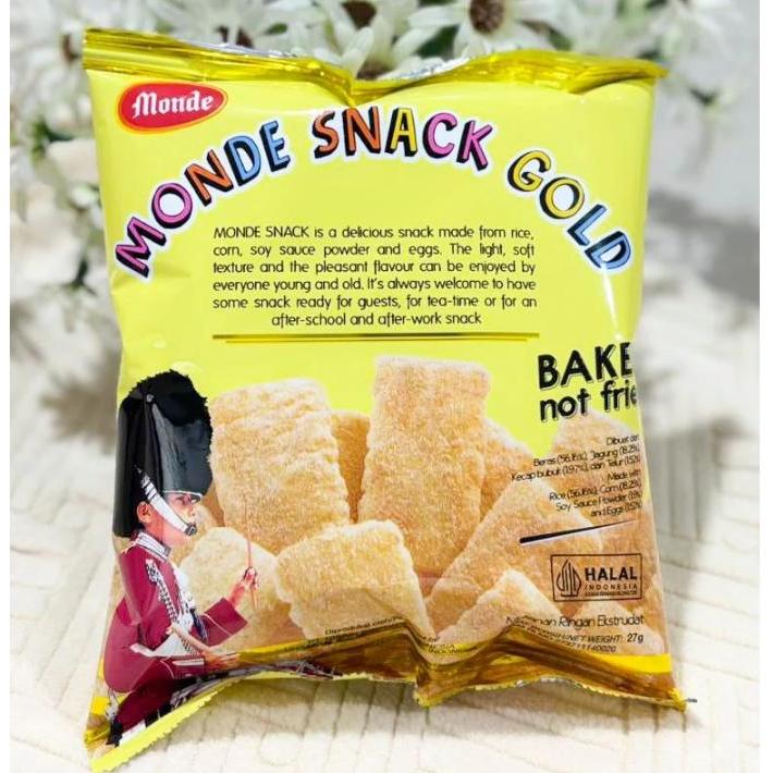 Jual Paket 10 Pcs Monde Snack Gold 30gr jadi 27gr | Shopee Indonesia