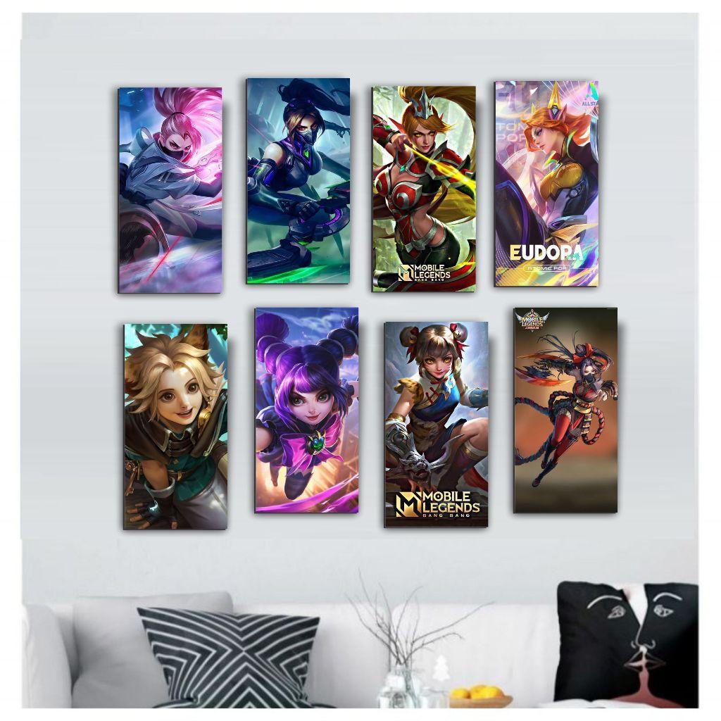 Jual Hiasan Dinding Poster Mobile Legend Poster kayu Mobile Legend ...