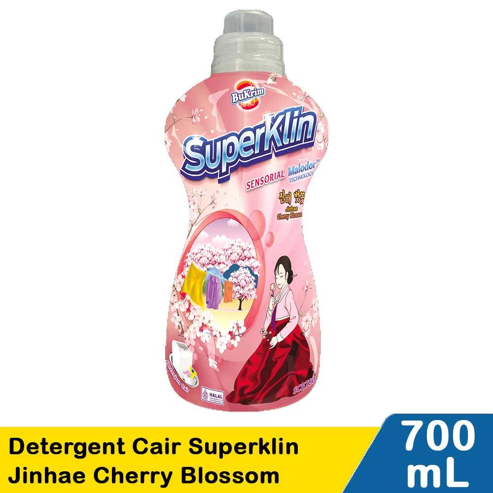 Jual BU KRIM DETERGENT CAIR SUPERKLIN JINHAE CHRY BLS 700ml | Shopee ...