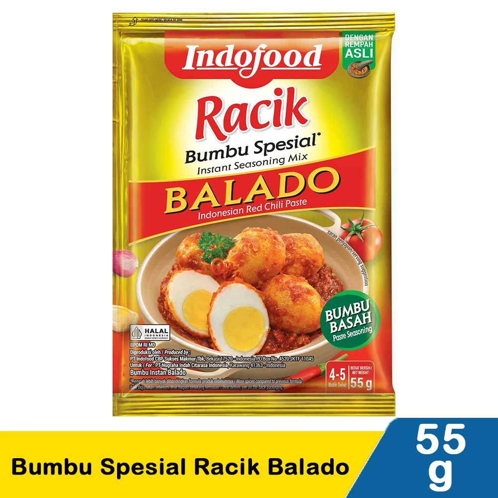 Jual INDOFOOD BUMBU SPESIAL RACIK BALADO 55g | Shopee Indonesia