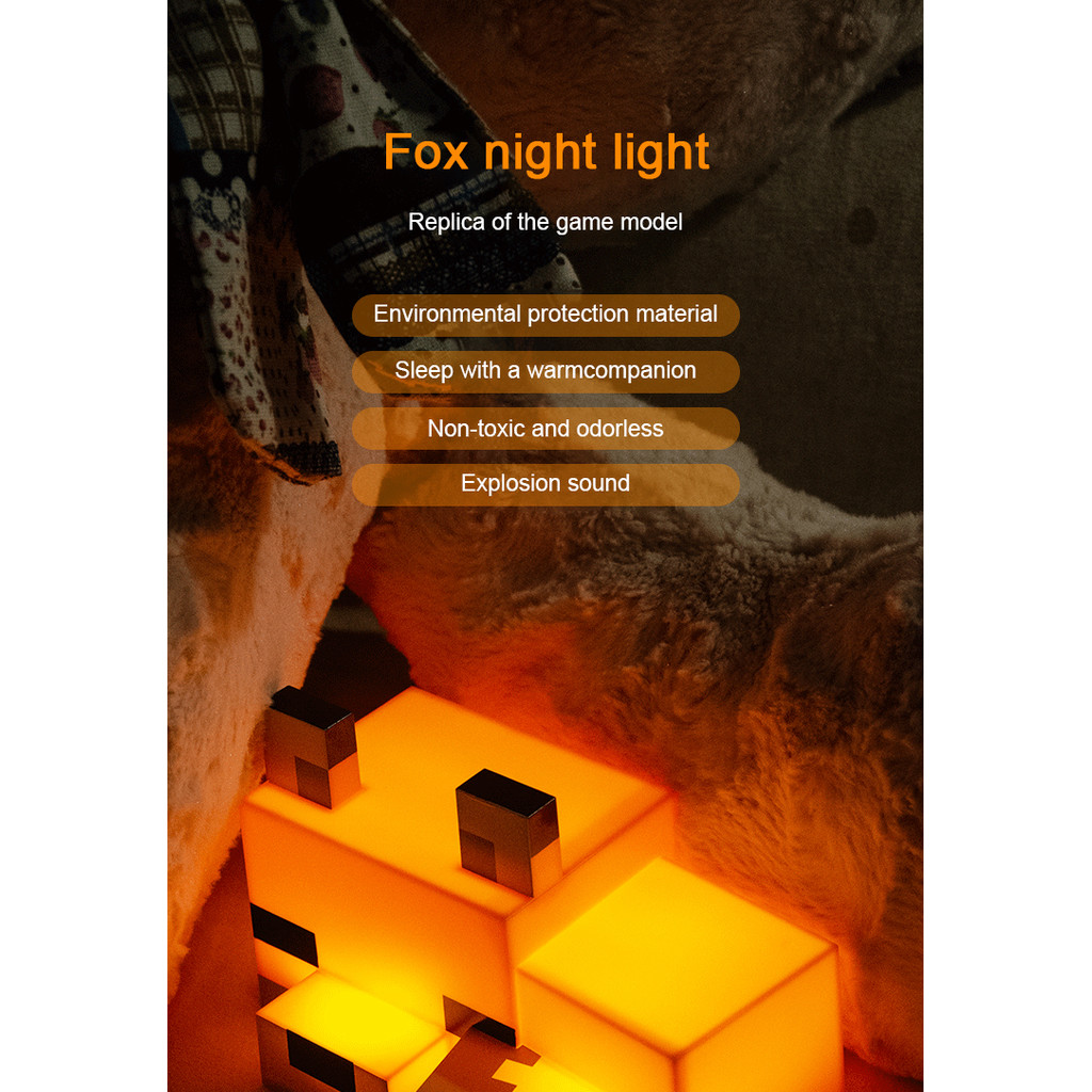 Jual MC Game Cute Fox Night Light Soft Orange Glow Officially Licensed ...