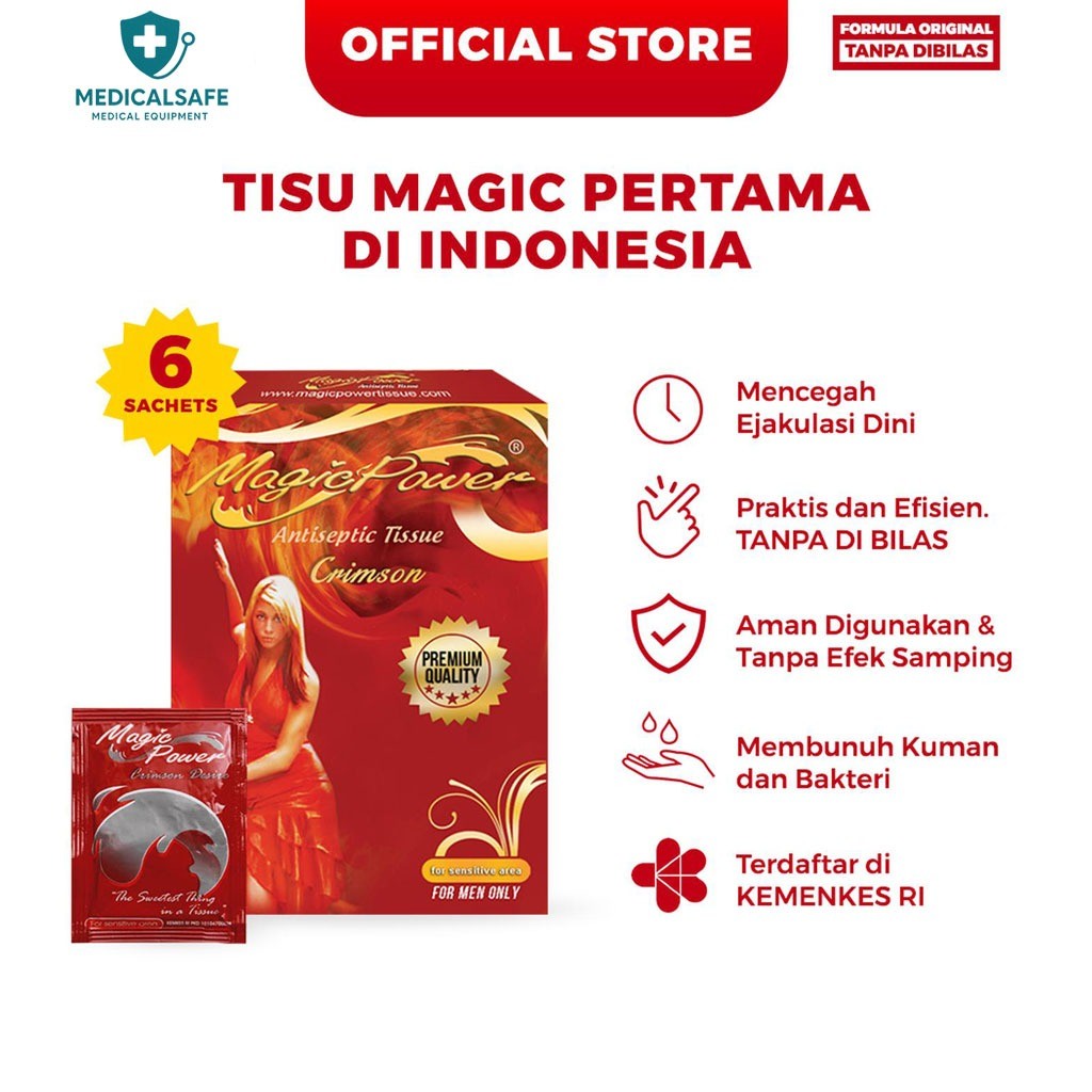 Jual Magic Power Tissue Antiseptic Tissue Original 1 Box (6 Sachet ...