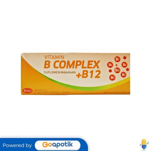 Jual Vitamin B Complex + B12 Samco Box 100 Kaplet | Shopee Indonesia
