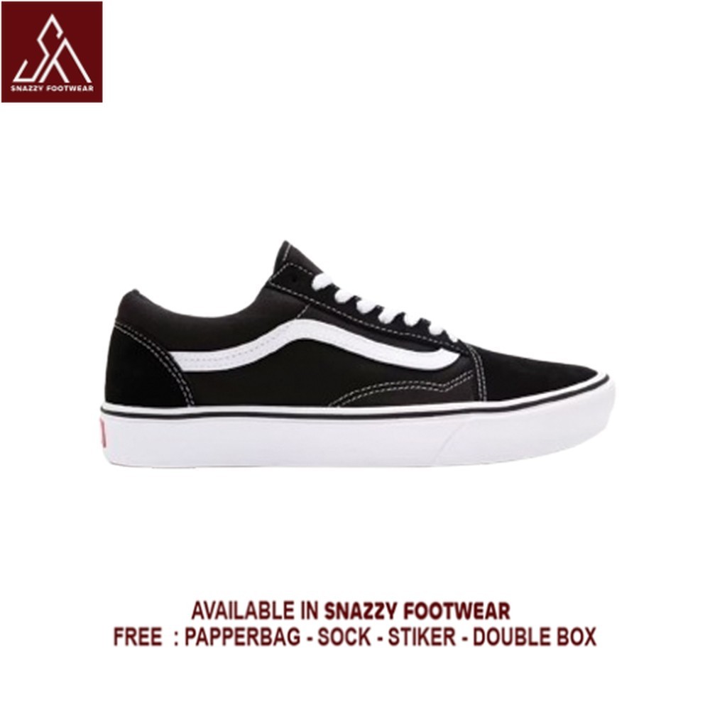 Jual Sepatu Sneakers Vans Old Skool Comfycush Black White 100% Original ...