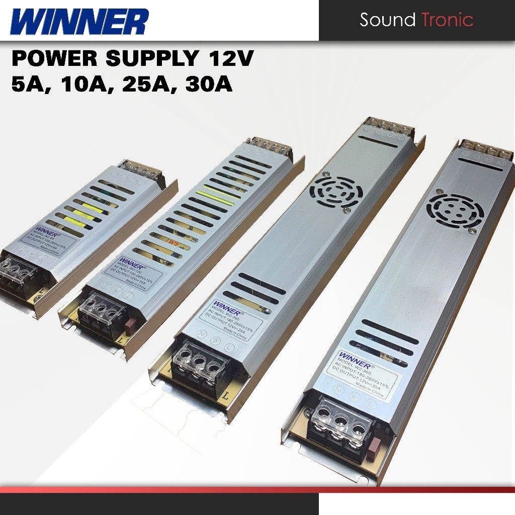 Jual Trafo SLIM LED Strip Adaptor 12v Body Travo Power Supply WINNER ...