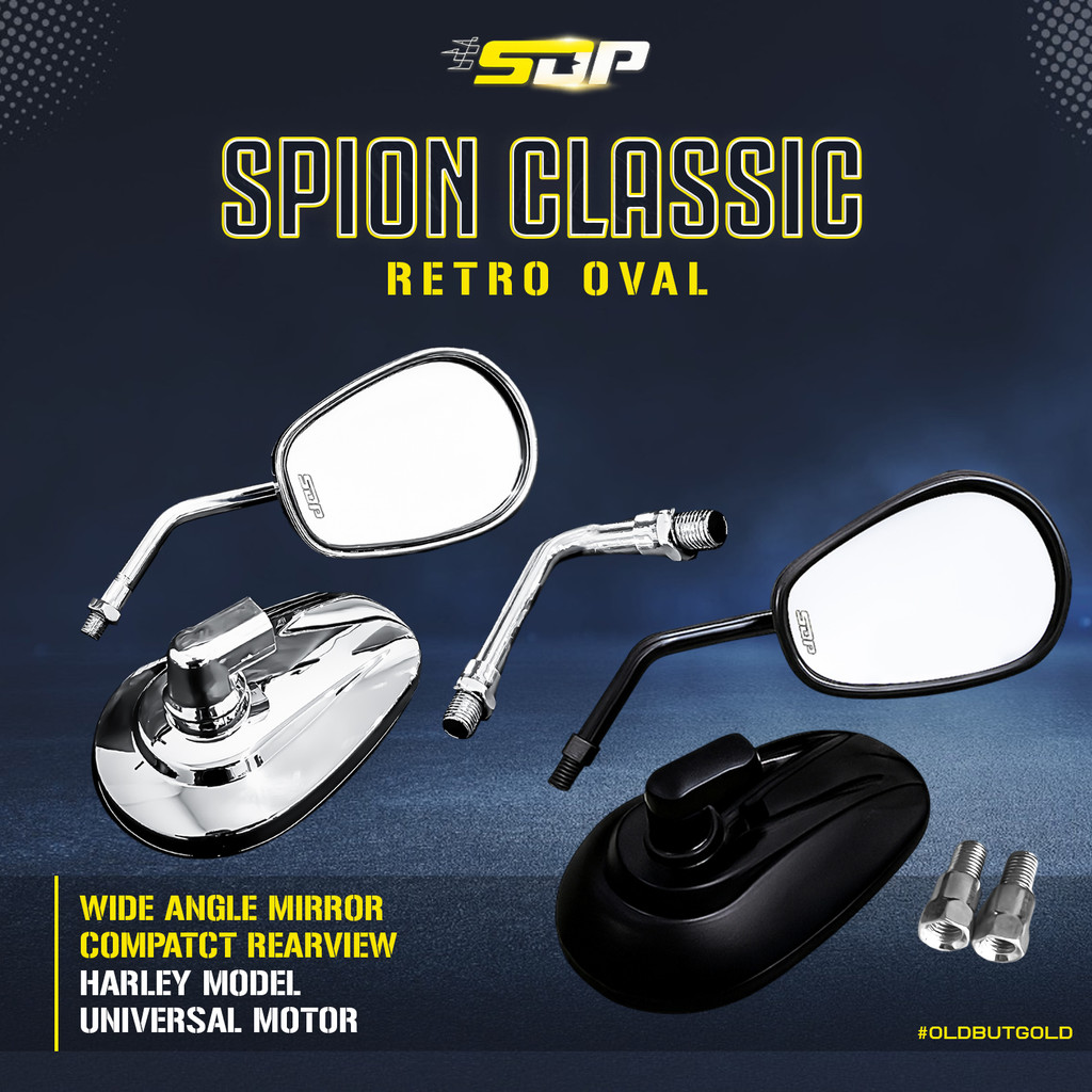 Jual Spion HARLEY Chrome Universal – Tangkai Besi Kuat | PNP Motor ...