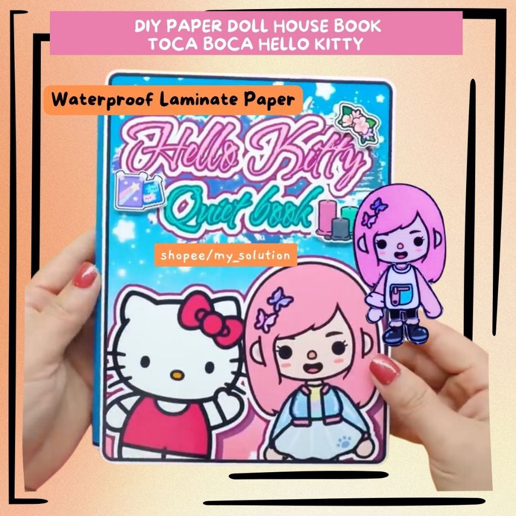 Jual Laminasi Glossy Paper Doll House Toca Boca Paper Book Paperdoll ...