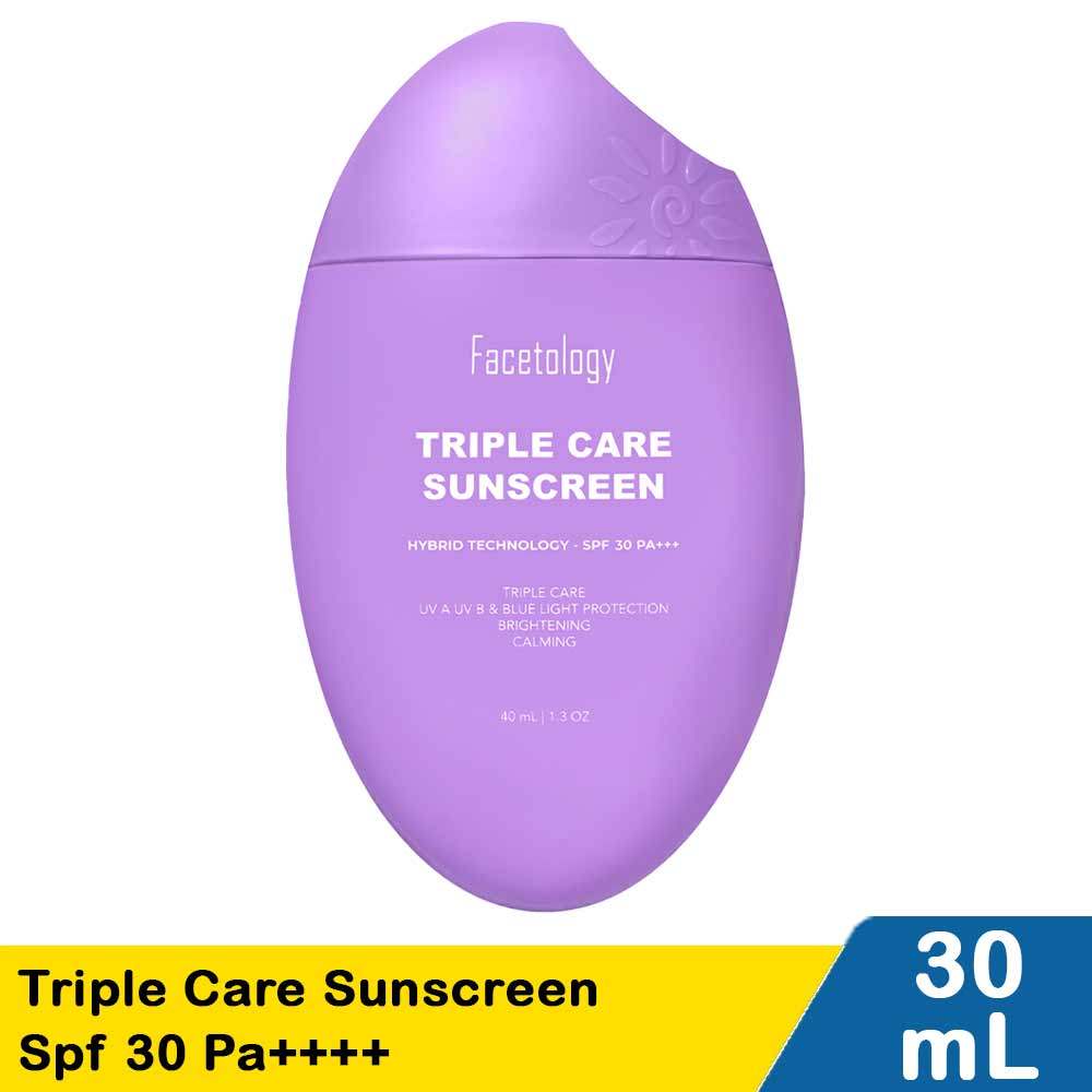 Jual FACETOLOGY TRIPLE CARE SUNSCREEN SPF 30 PA++++ 30mL | Shopee Indonesia