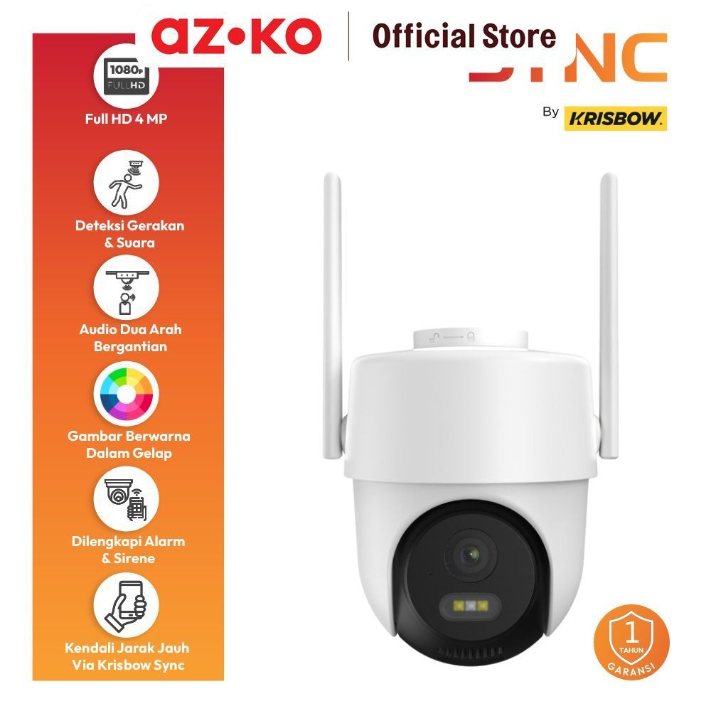 Jual Krisbow Sync Smart Ip Camera Outdoor Wifi Ptz Speed 4Mp Tanpa ...