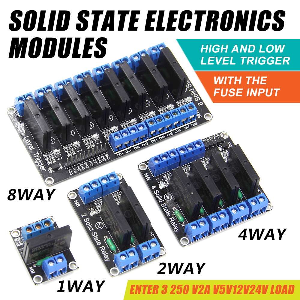 Jual 12V Relay 1 2 4 8 annel SSR High Low Level Solid State Relay ...