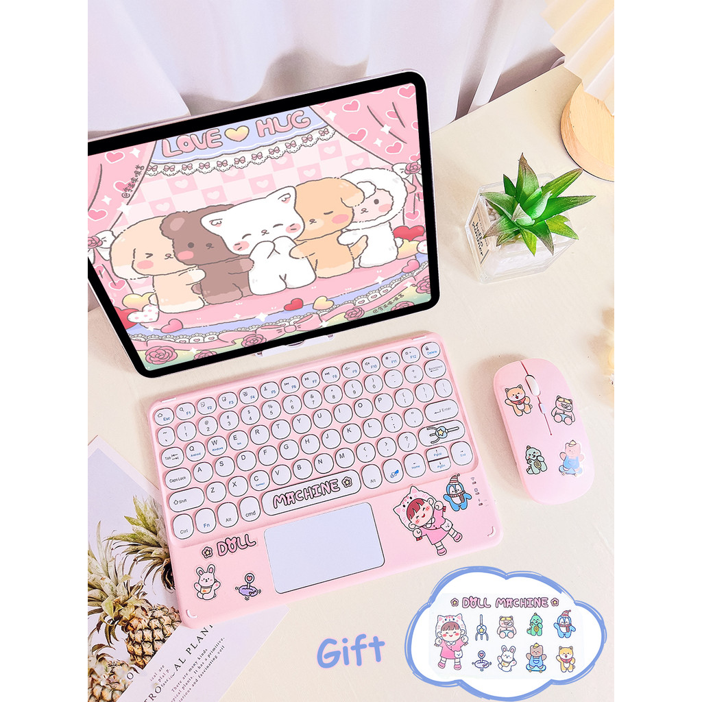 Jual 9 10 11 in iPad Keyboard Mouse Wireless Bluetooth Teclado for iPad ...