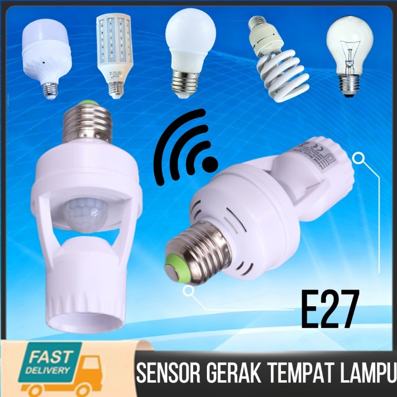 Jual Motion Sensor Infrared Lampu Dudukan Sensor Gerak Fitting Lampu ...