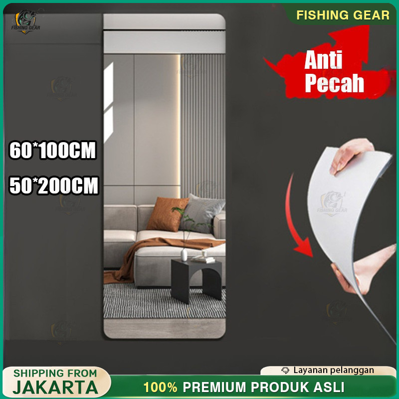 Jual (COD) 60*100CM 50X200CM Mirror Stiker Dinding /Sticker Tempel ...