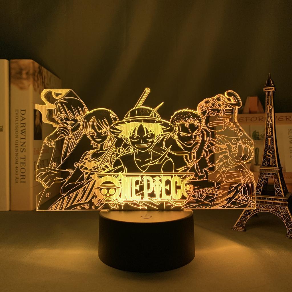 Jual One Piece Led Acrylic Stand Table Action Figures Lamp 3D USB Led ...